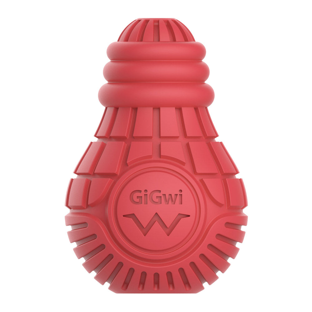 GiGwi Red Bulb Dispensing Treat Dog Toy – Medium – candc pawsome